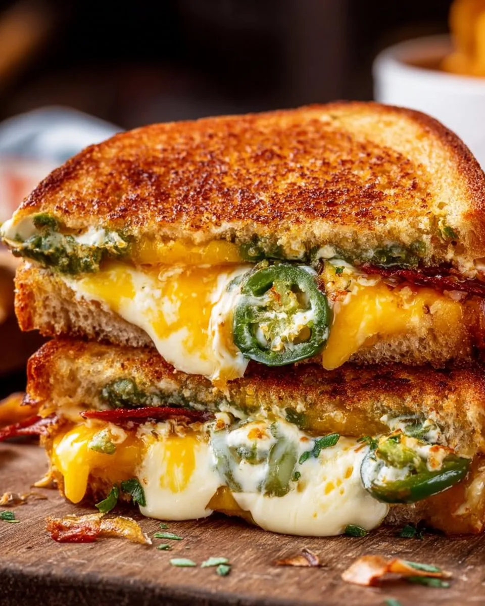 Roasted Jalapeno Popper Grilled Cheese