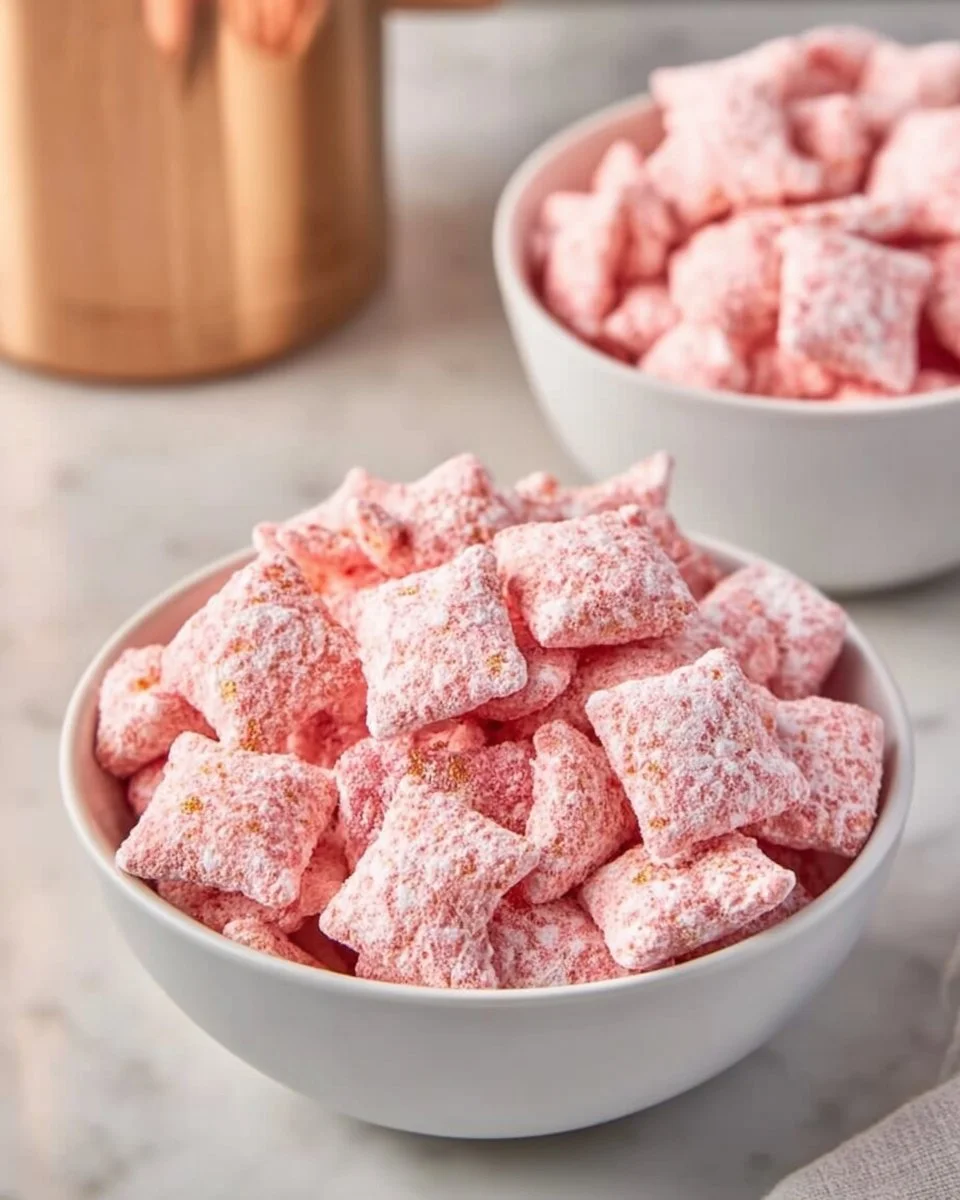 Quick Strawberry Shortcake Puppy Chow
